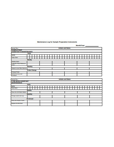 FREE 21+ Maintenance Log Templates in Google Docs | MS Word | Pages | PDF