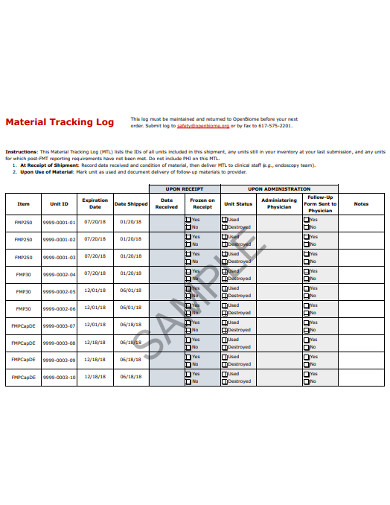 FREE 19+ Tracking Log Templates in PDF | MS Word | Google Docs | Pages