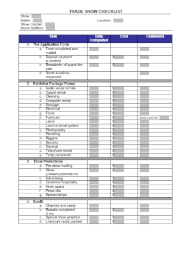 6+ Trade Checklist Templates - Google Docs, Word, Pages, Pdf