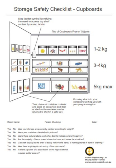 10+ Storage Checklist Templates - Google Docs, Word, Pages, PDF