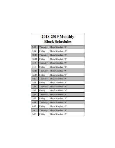 20+ Monthly Schedule Templates in Google Docs | Google Sheets | XLS ...