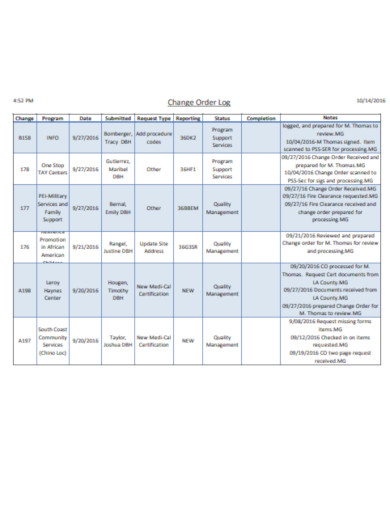 14+ Order Log Templates in Google Docs| Word | Pages | PDF