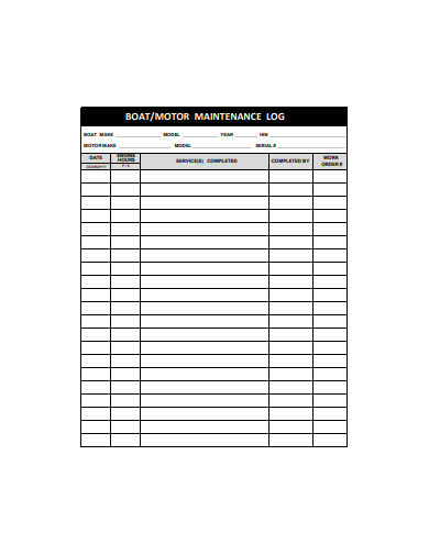 FREE 21+ Maintenance Log Templates in Google Docs | MS Word | Pages | PDF