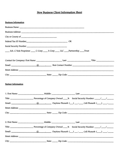 20+ Client Sheet Templates in Google Docs | Word | Pages | PDF | Google ...