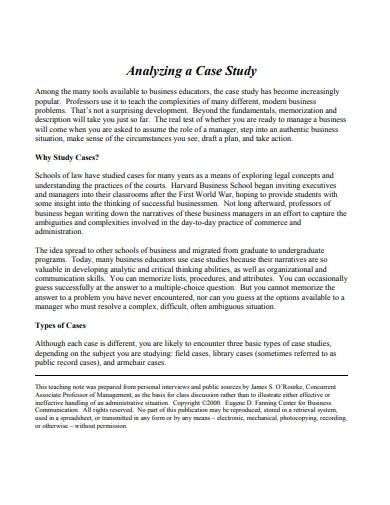 8 Case Study Analysis Templates PDF Google Docs Pages Word