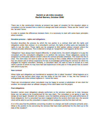 14+ Novation Agreement Templates - Google Docs, Word, Pages, PDF