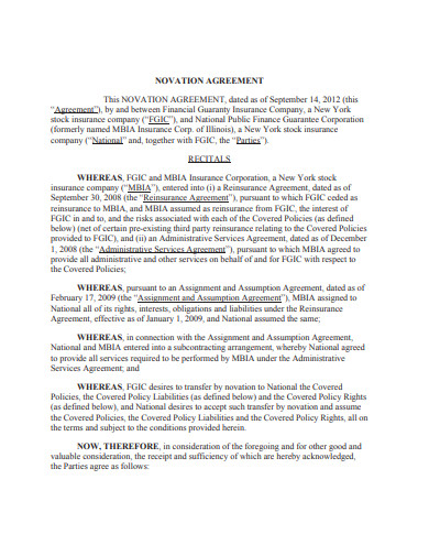 14+ Novation Agreement Templates - Google Docs, Word, Pages, PDF