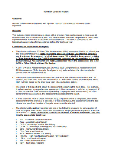 11+ Outcome Report Templates Google Docs | Word | Pages | PDF | Excel
