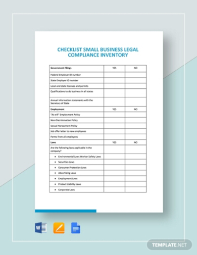 13+ Compliance Checklist Templates - PDF, Pages, Numbers, Google Docs, Word