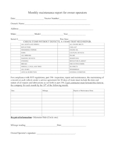 18+ Maintenance Report Templates in Google Docs | Word | Pages | PDF | XLS