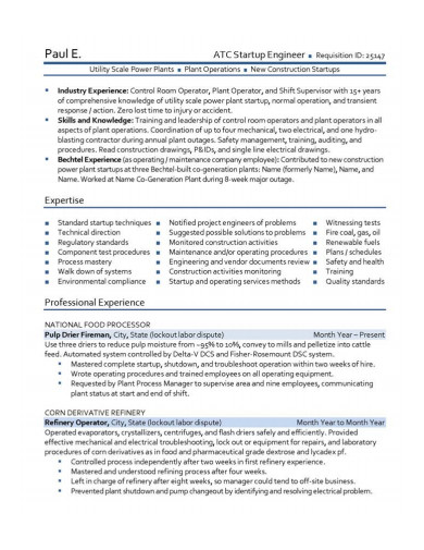 11+ Operator Resume Templates in Word | Pages | PDF