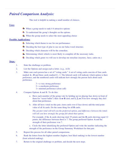 12+ Comparison Analysis Templates - Google Docs, Word, Pages, PDF