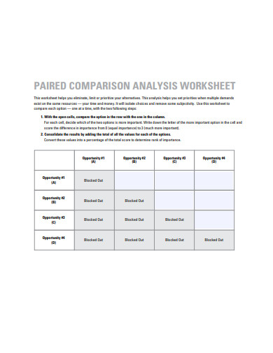 12+ Comparison Analysis Templates - Google Docs, Word, Pages, PDF