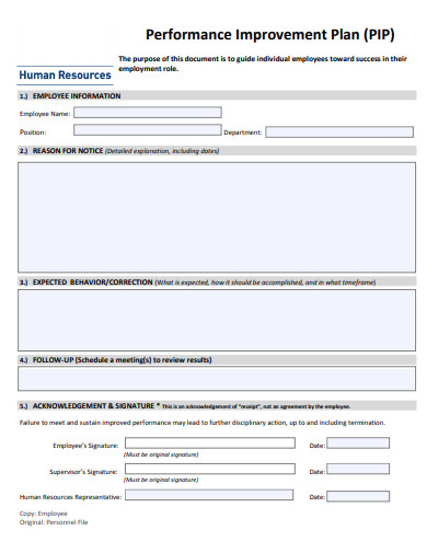 21+ Performance Improvement Plan Templates - Google Docs, Word, Pages, PDF