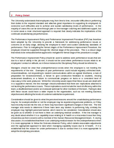 11+ Performance Policy Templates in PDF | DOC