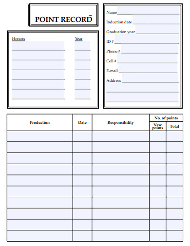 18+ Record Sheet Templates in Google Docs | Word | Pages | PDF