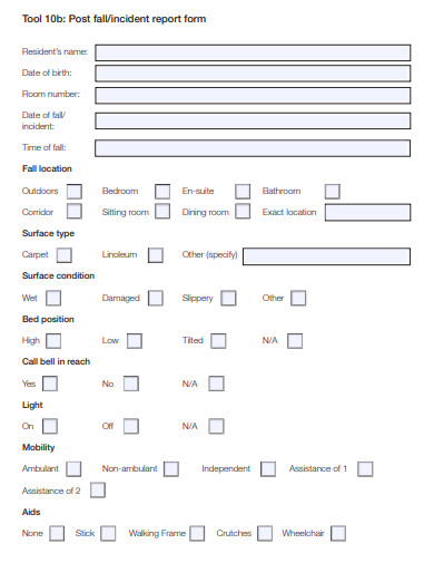 7+ Incident Fall Report Templates in Google Docs | Word | Pages | PDF | XLS