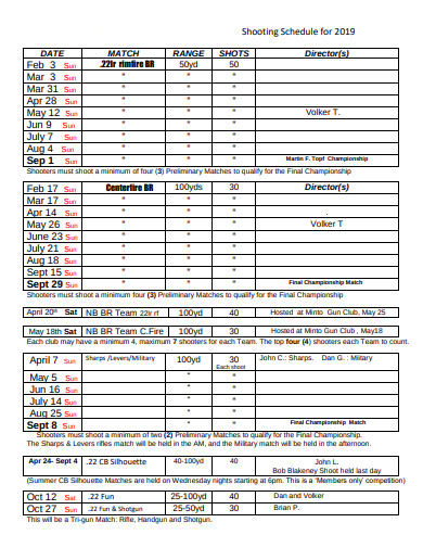 10+ Shooting Schedule Templates in Google Docs | Word | Pages | PDF | XLS