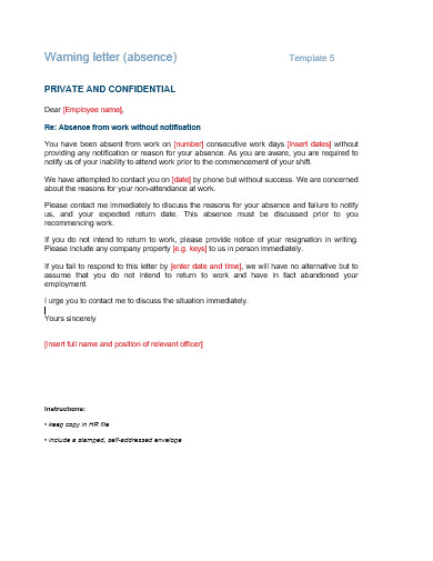 7+ Company Warning Letter Templates in Google Docs | Word | Pages | PDF