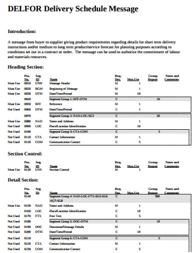 11+ Delivery Schedule Templates in Google Sheets | Google Docs | XLS ...