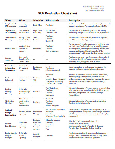 11+ Production Sheet Templates - Google Docs, Google Sheets, Excel ...