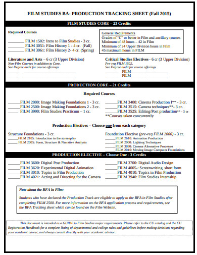 11+ Production Sheet Templates - Google Docs, Google Sheets, Excel ...
