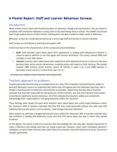 15+ Behaviour Report Templates in Google Docs | Word | Pages | DOC ...