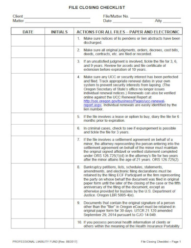 13+ Closing Checklist Templates - PDF, PSD, Google Docs, Word