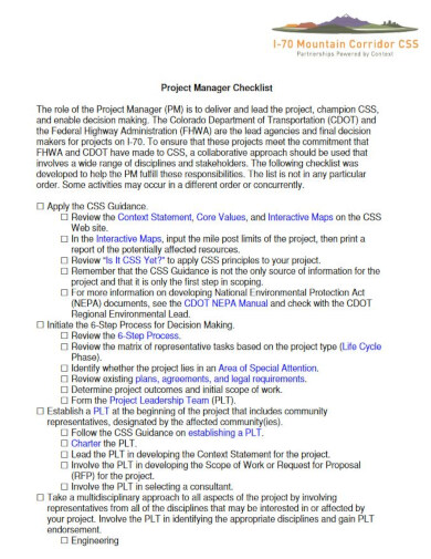 7+ Duties Checklist Templates - PDF, Word, Pages, Google Docs