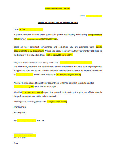 5+ Increment Letter Templates - Google Docs, Word, Pages, PDF