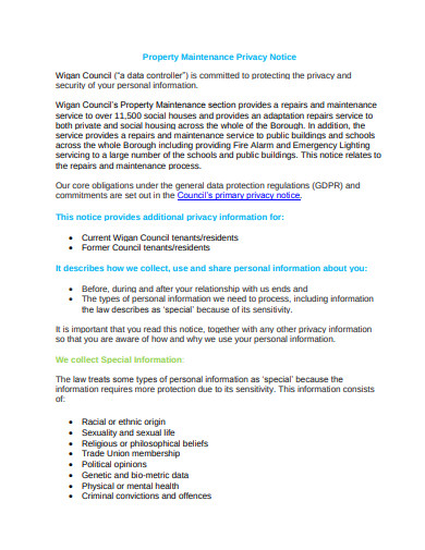 11+ Maintenance Notice Templates in PDF