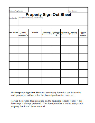 15+ Sign Out Sheet Templates - Google Docs, Google Sheets, Excel, Pages ...
