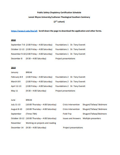 11+ Safety Schedule Templates - Google Docs, MS Word, Pages, PDF