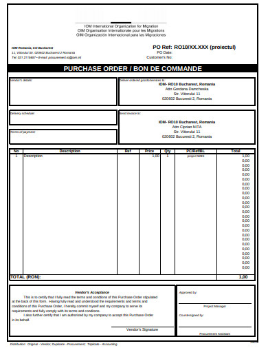 19+ Simple Purchase Order Templates in Google Docs | Google Sheets ...