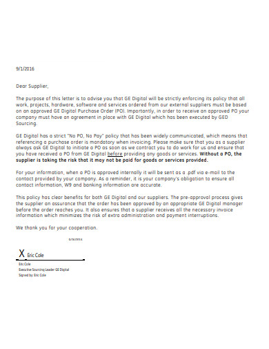 9+ Purchase Order Letter Templates in Google Docs | Word | Pages | PDF