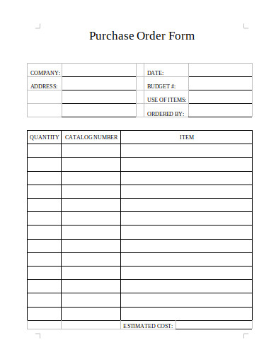 15+ Purchase Order in Word Templates in Google Docs | Google Sheets ...