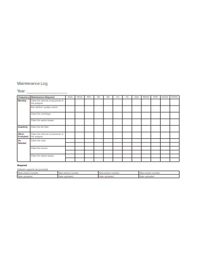 FREE 21+ Maintenance Log Templates in Google Docs | MS Word | Pages | PDF