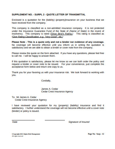 11+ Quotation Letter Templates in Google Docs | Word | Page | PDF