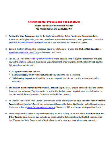 12+ Kitchen Schedule Templates in Google Docs | XLS | Word | Pages ...