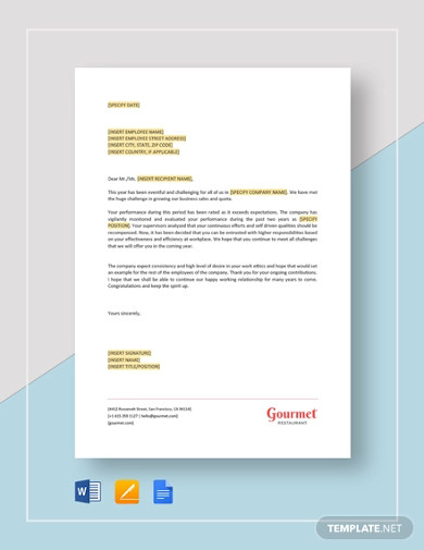 5+ Increment Letter Templates - Google Docs, Word, Pages, PDF