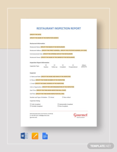 21+ Restaurant Report Templates in Google Docs | Word | Pages | PDF