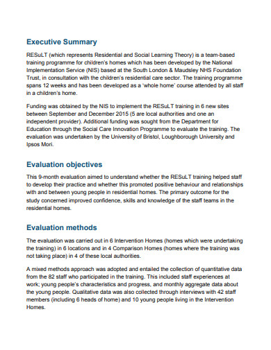 10 Training Executive Summary Templates In PDF
