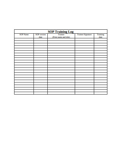 19+ Training Log Templates in PDF