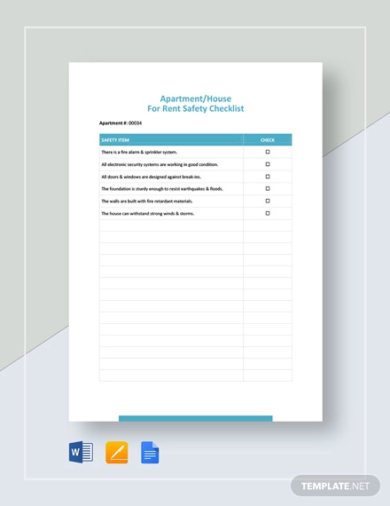 13+ Safety Checklist Templates - Google Docs, MS Word, Pages, PDF