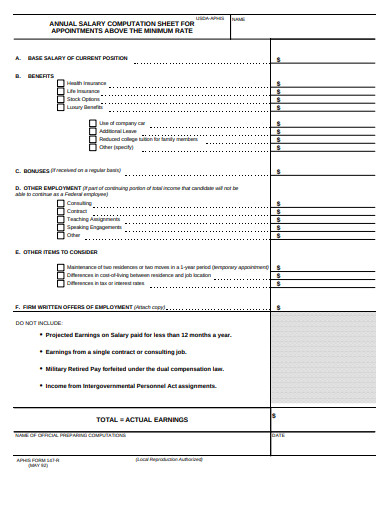 12+ Salary Sheet Templates in PDF