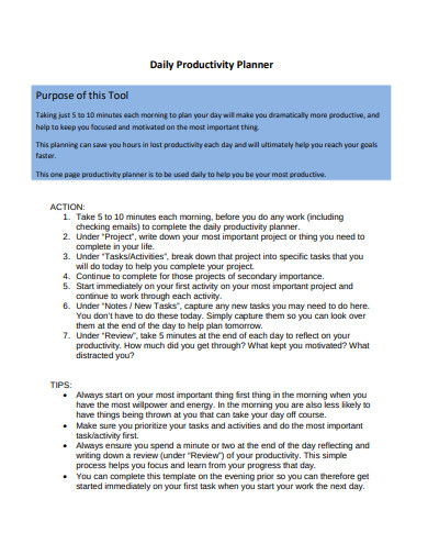 33+ Daily Planner Templates in Google Docs | Google Sheets | XLS | Word ...