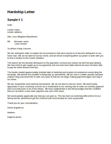 12+ Hardship Letter Templates in Google Docs | Word | Pages | PDF