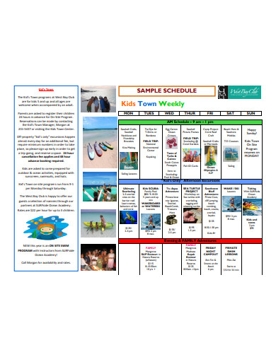 6+ Kid's Schedule Templates in Google Docs | Word | Pages | PDF | XLS