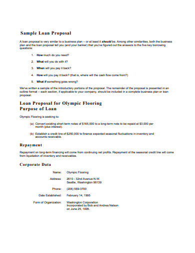 7 Loan Proposal Templates In Google Docs Word Pages PDF 7 Loan Proposal Templates In Google Docs Word Pages PDF