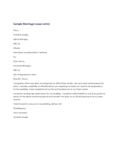 15+ Leave Letter Templates in Google Docs | Word | Pages | PDF
